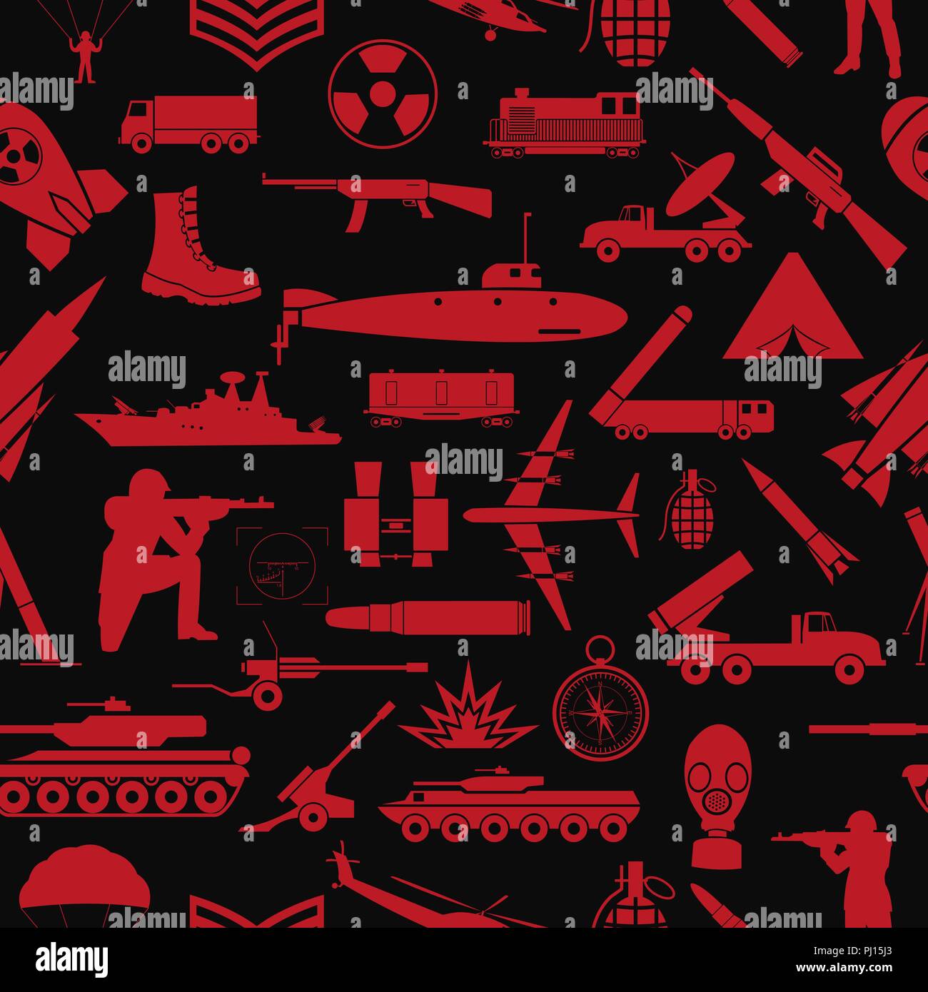Military background. Seamless pattern. Military elements, armored ...