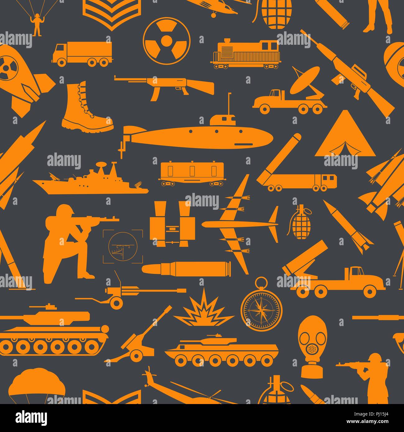 Military background. Seamless pattern. Military elements, armored ...