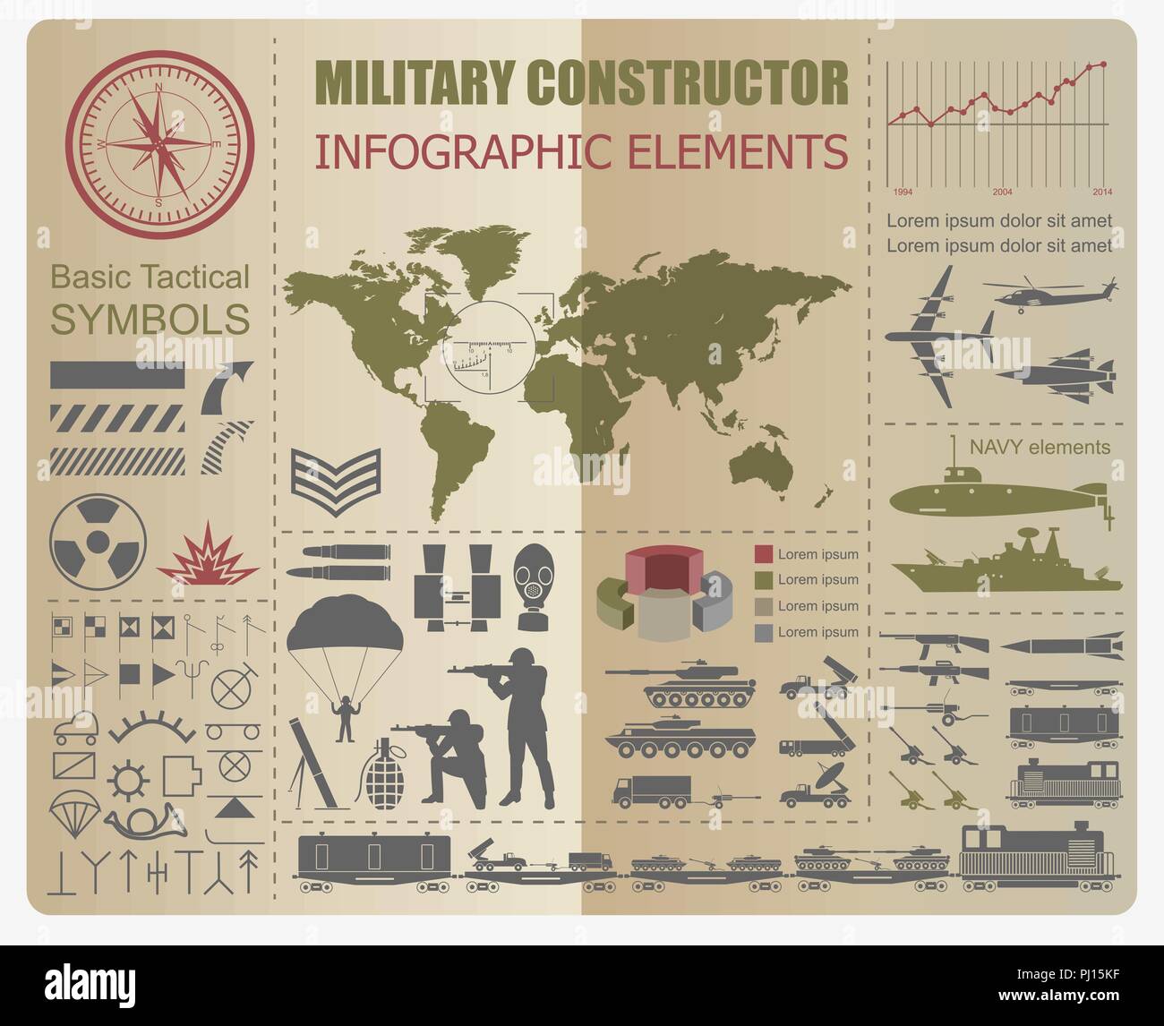 Military infographic template. Vector illustration with Top powerful ...