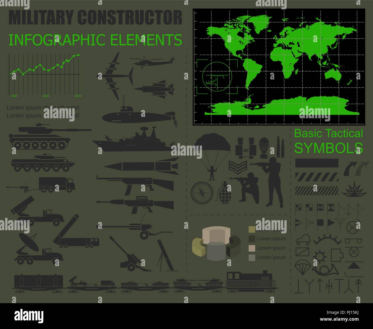 Military infographic template. Vector illustration with Top powerful ...