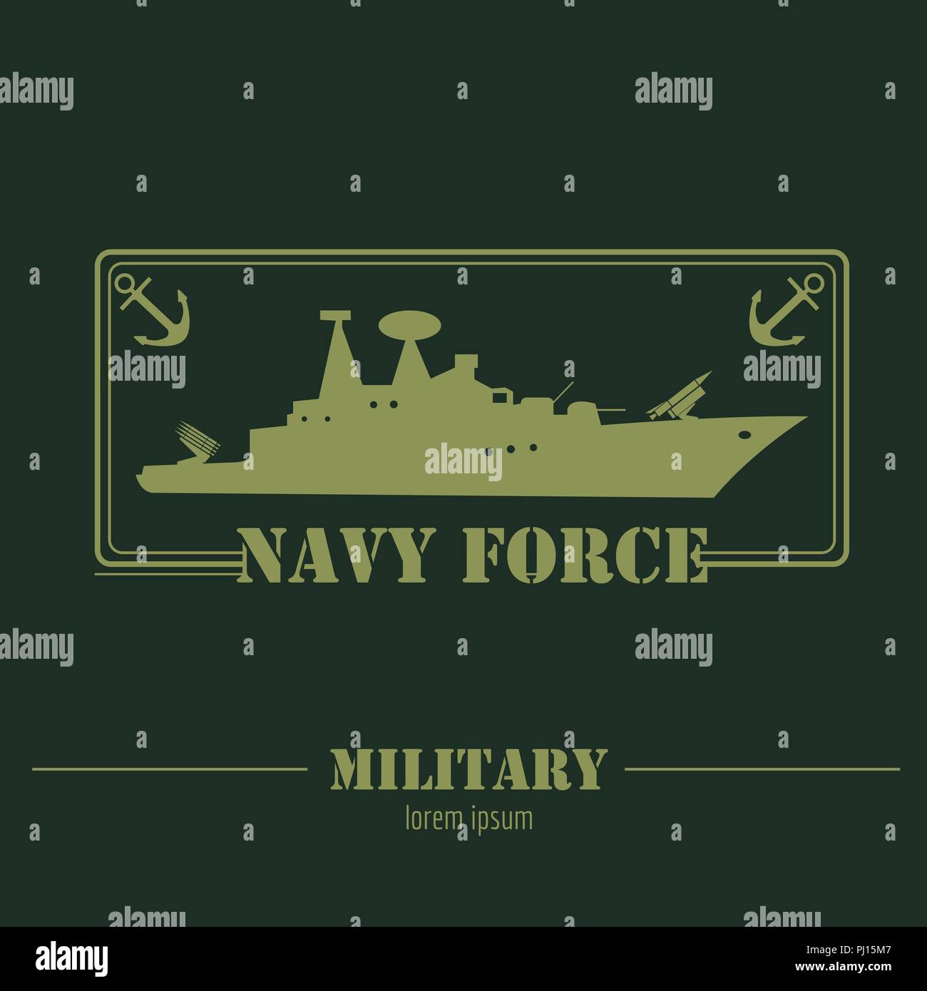 Military and armored vehicles logos and badges. Graphic template ...