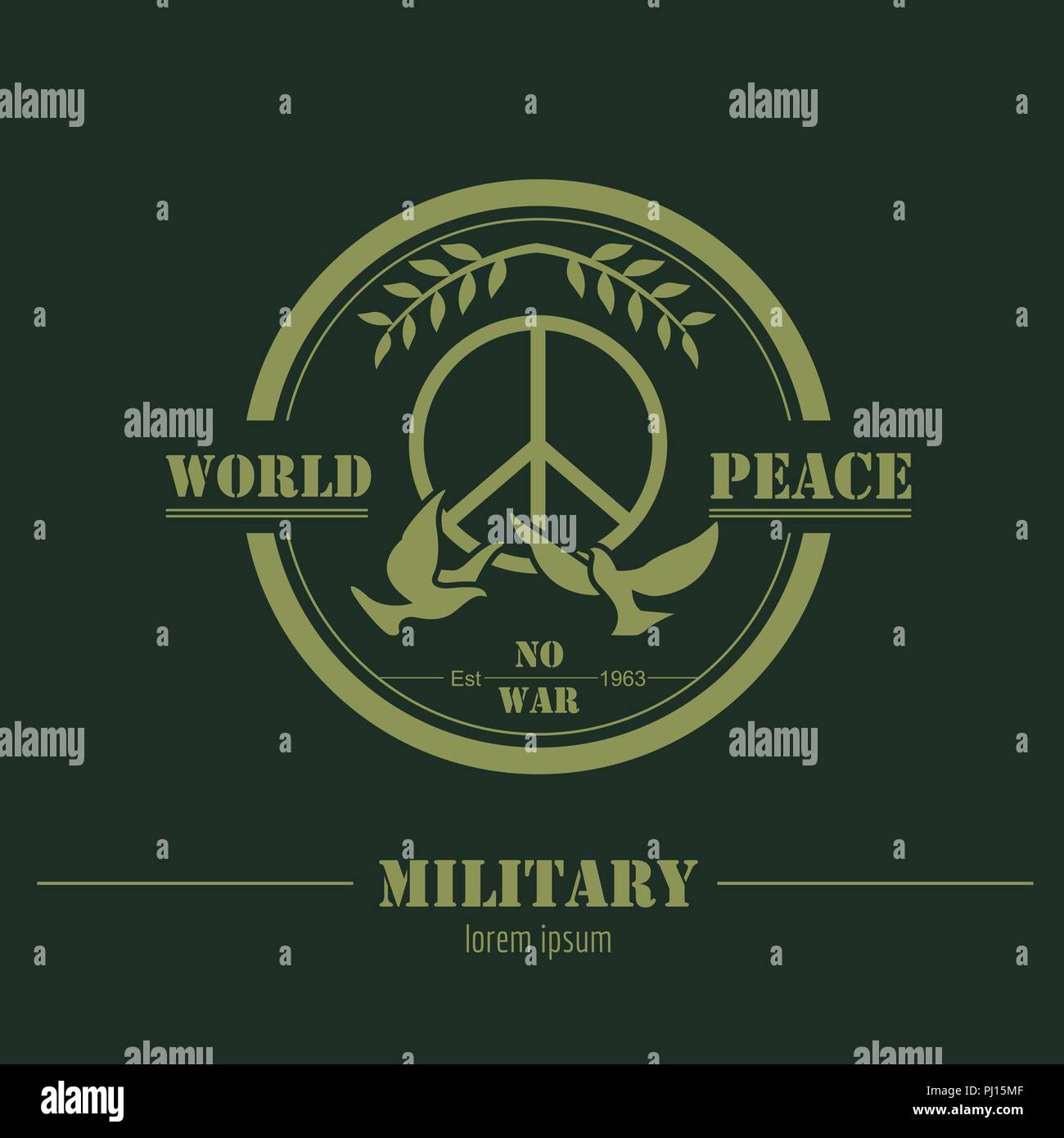 Military and armored vehicles logos and badges. Graphic template ...
