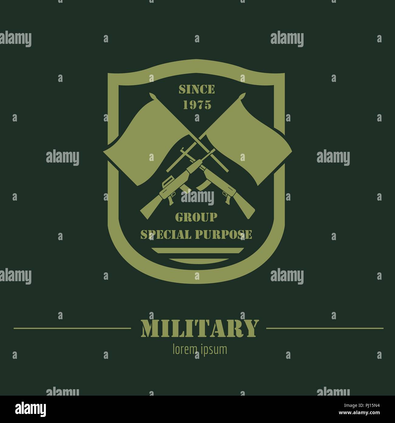 Military emblem army logo special hi-res stock photography and images ...