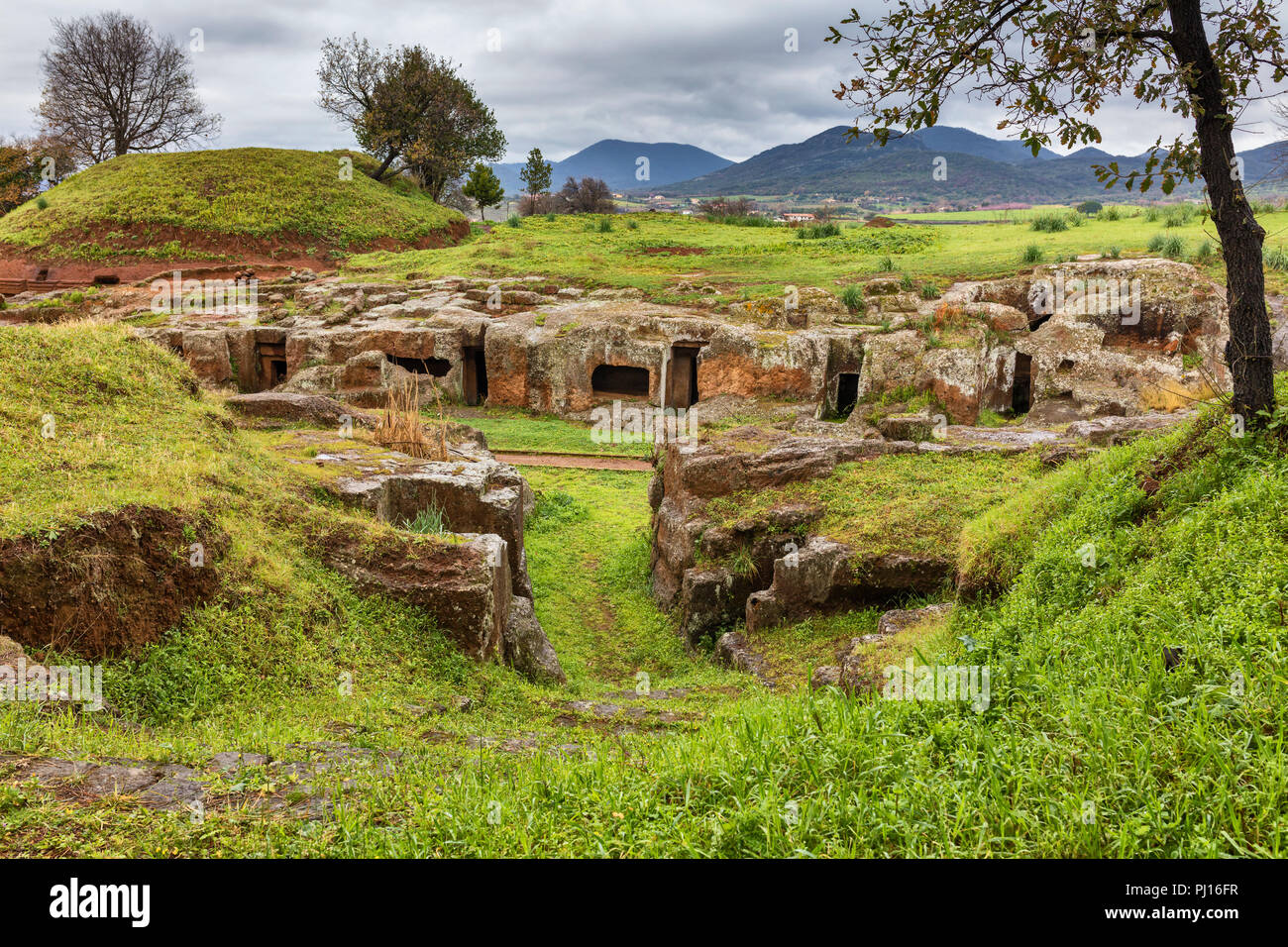 Monterozzi necropolis, Tarquinia, Lazio, Italy Stock Photo - Alamy