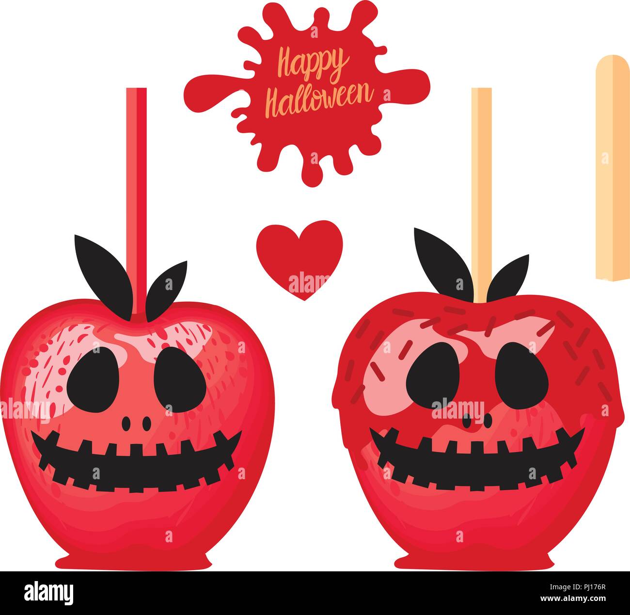 Halloween Candy Apple Clipart