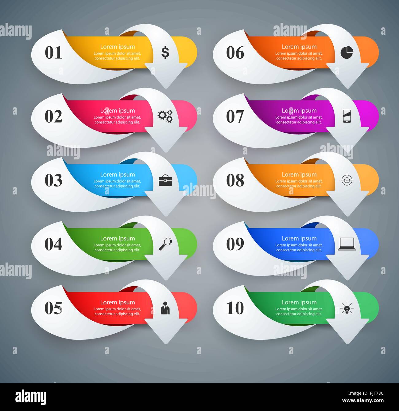 Infographic design. List of 10 items Stock Vector Image & Art - Alamy