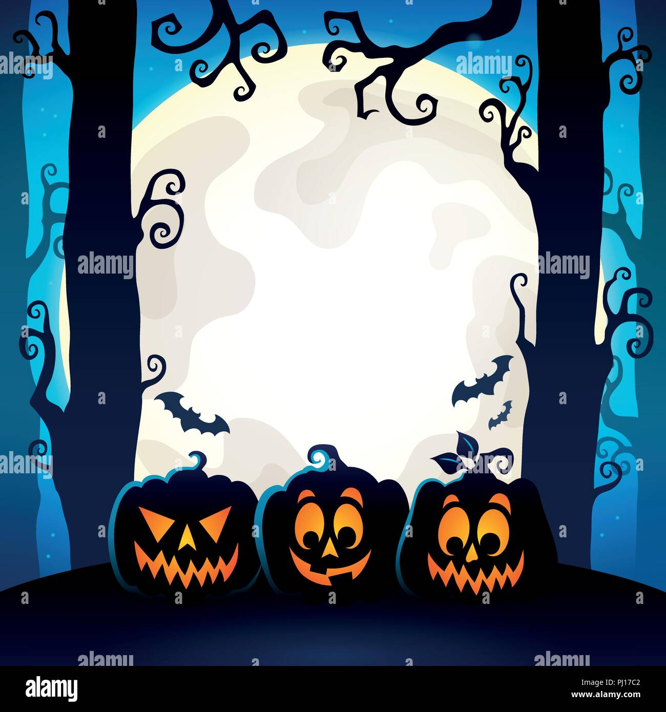 Halloween forest theme image 9 - eps10 vector illustration Stock Vector ...