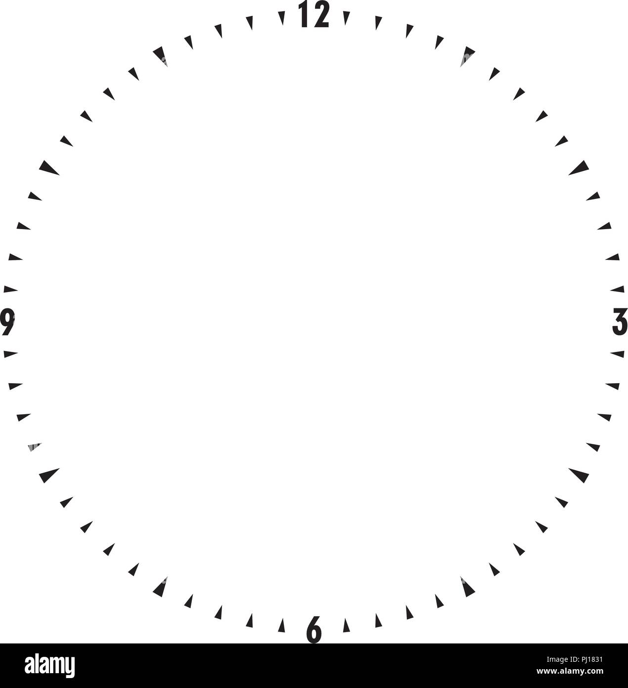 Watch dial with black numbers wrapped on gray black signs on ...