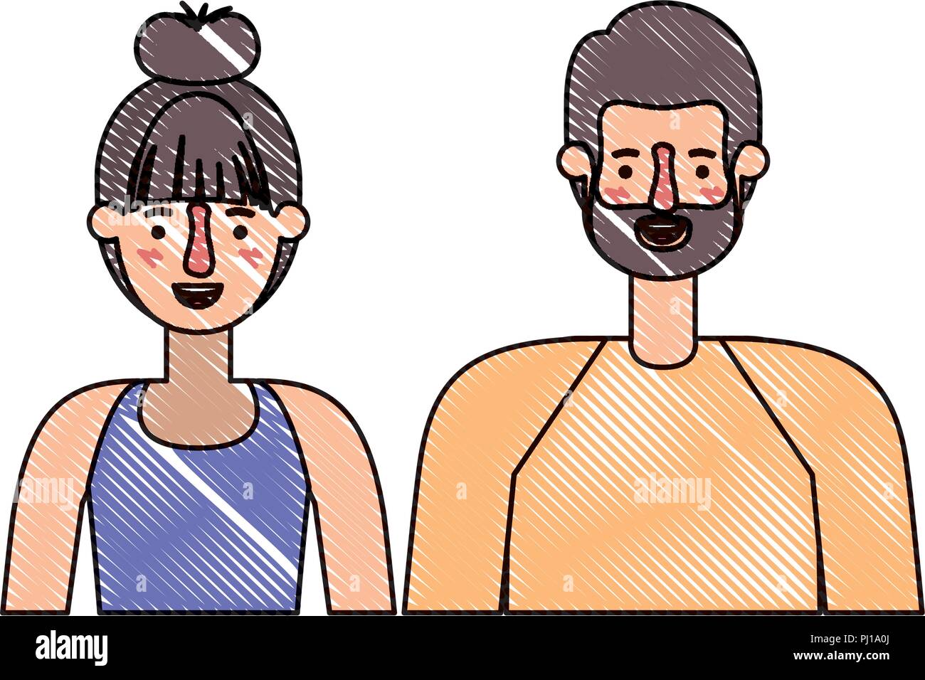 couple avatar characters icons Stock Vector Image & Art - Alamy