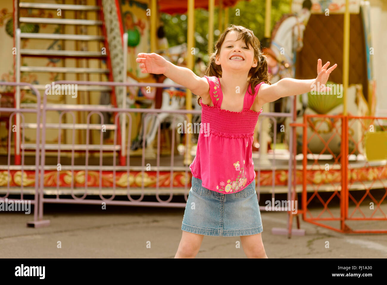 Absolutely happy little girl Stock Photo - Alamy