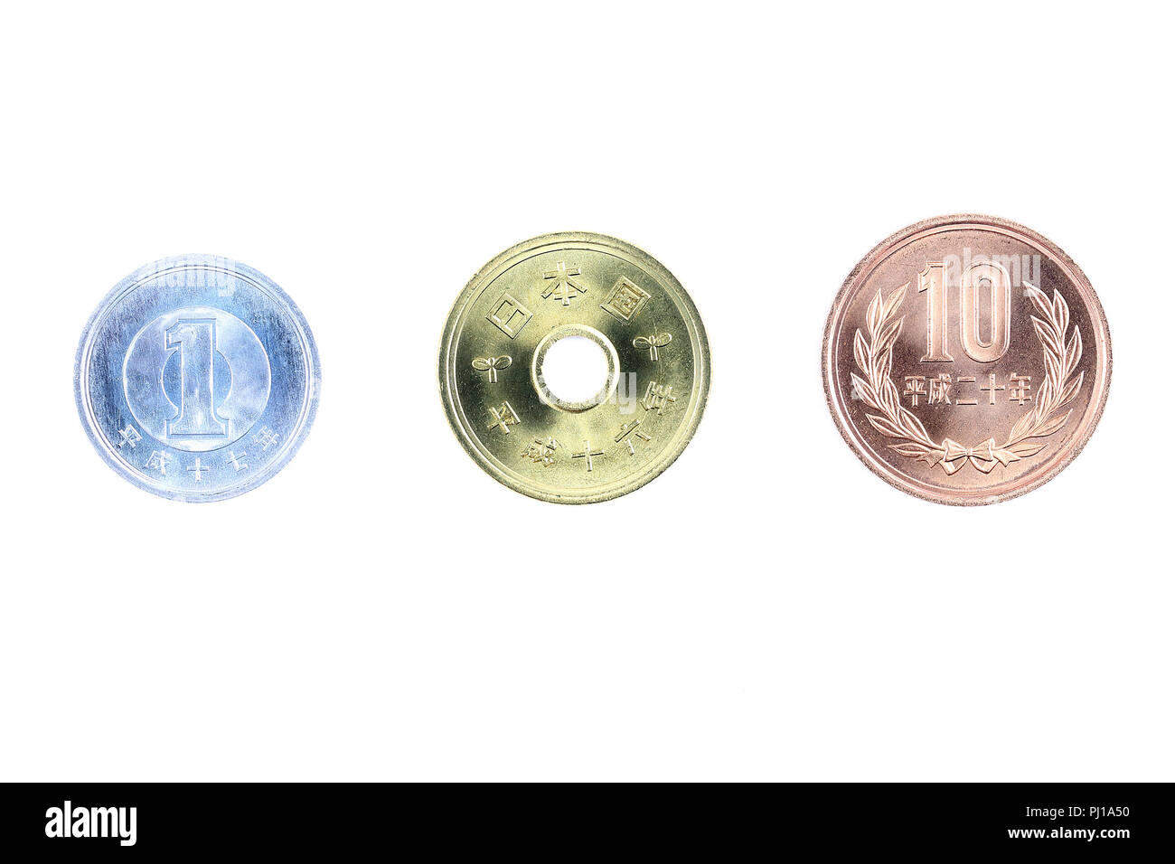 Coins from Japan Stock Photo - Alamy