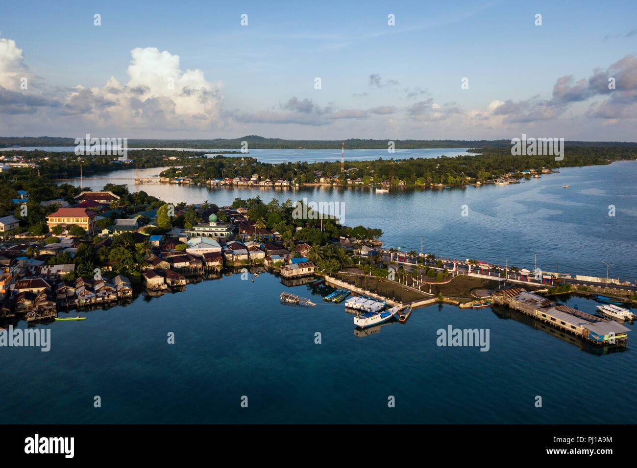 Aerial view of Langgur, Kai Islands, Maluku, Indonesia Stock Photo - Alamy