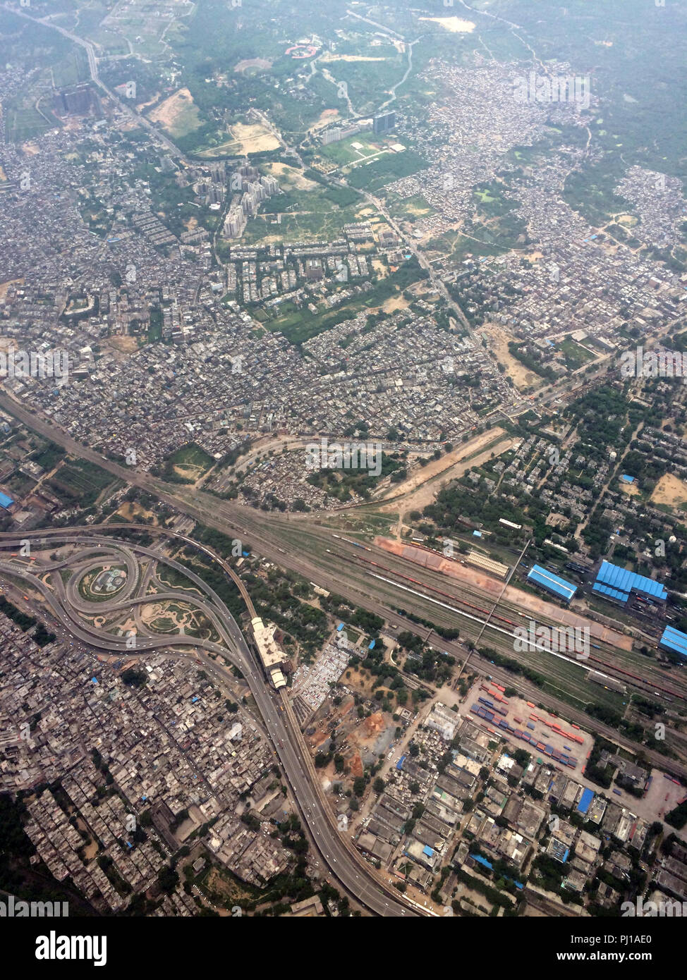 Aerial cityscape, New Delhi, India Stock Photo - Alamy