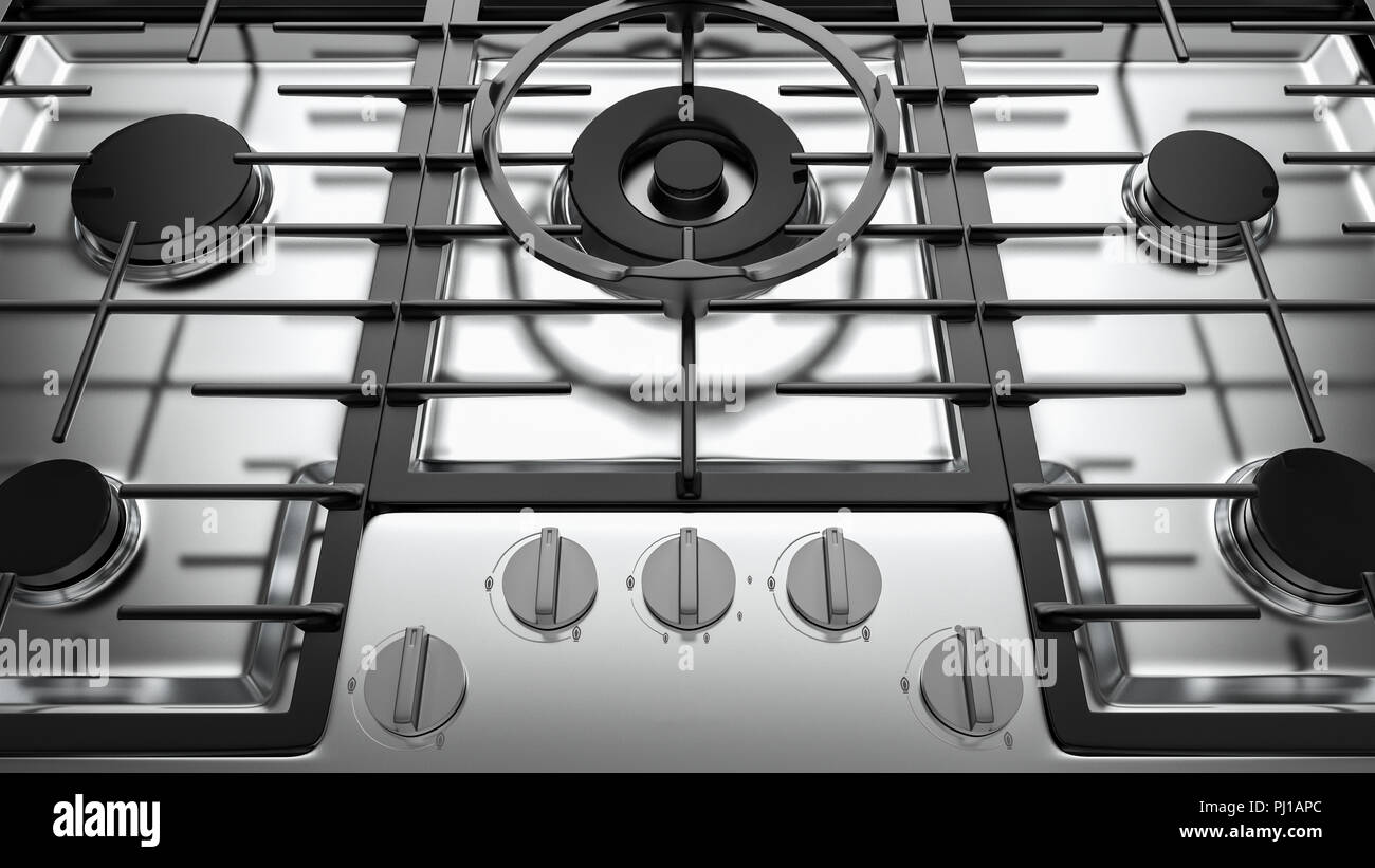 Gas stove top view hi-res stock photography and images - Alamy