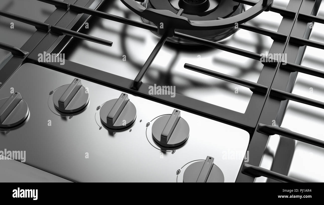 Gas stove top view hi-res stock photography and images - Alamy