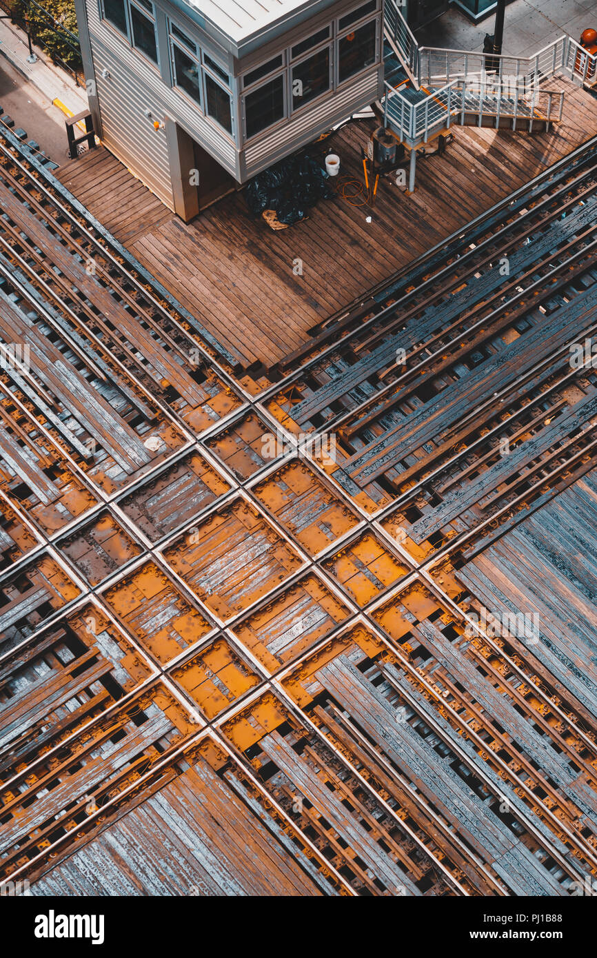 Aerial vertical view chicago city hi-res stock photography and images ...