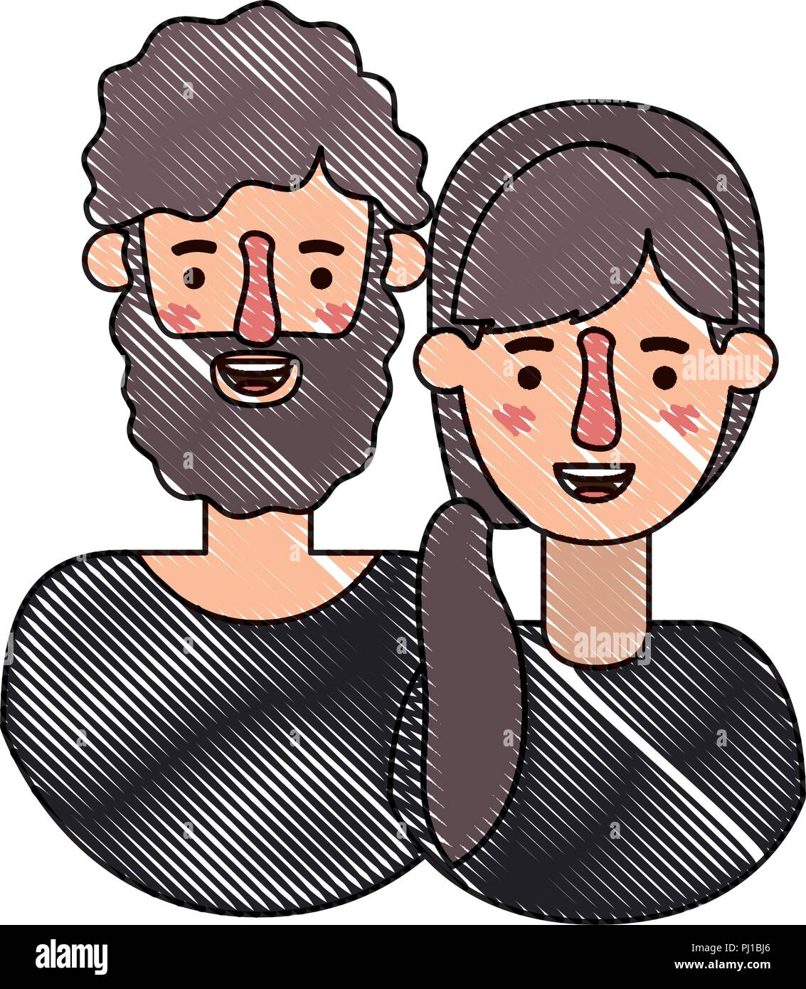couple avatar characters icons Stock Vector Image & Art - Alamy