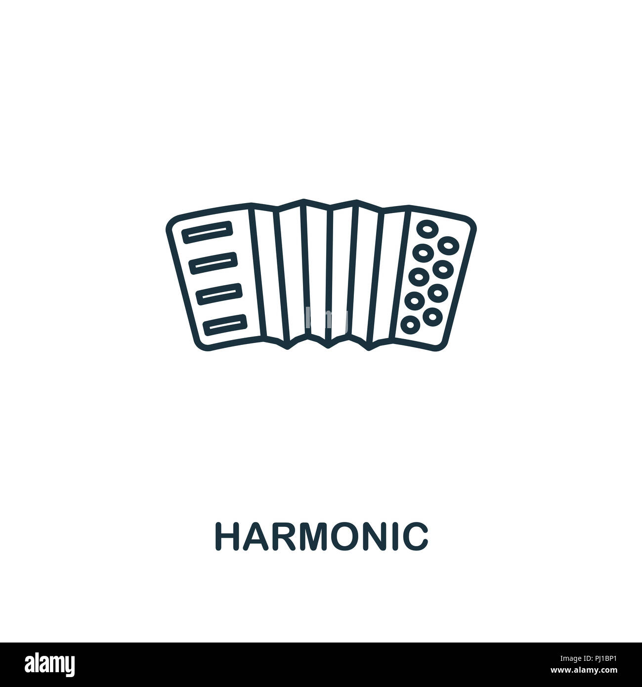 Harmonic outline icon. Simple element illustration. Harmonic icon in ...