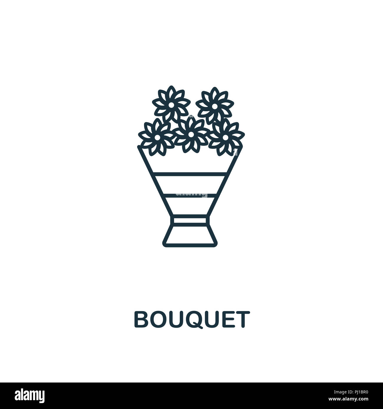 Bouquet outline icon simple Cut Out Stock Images & Pictures - Alamy