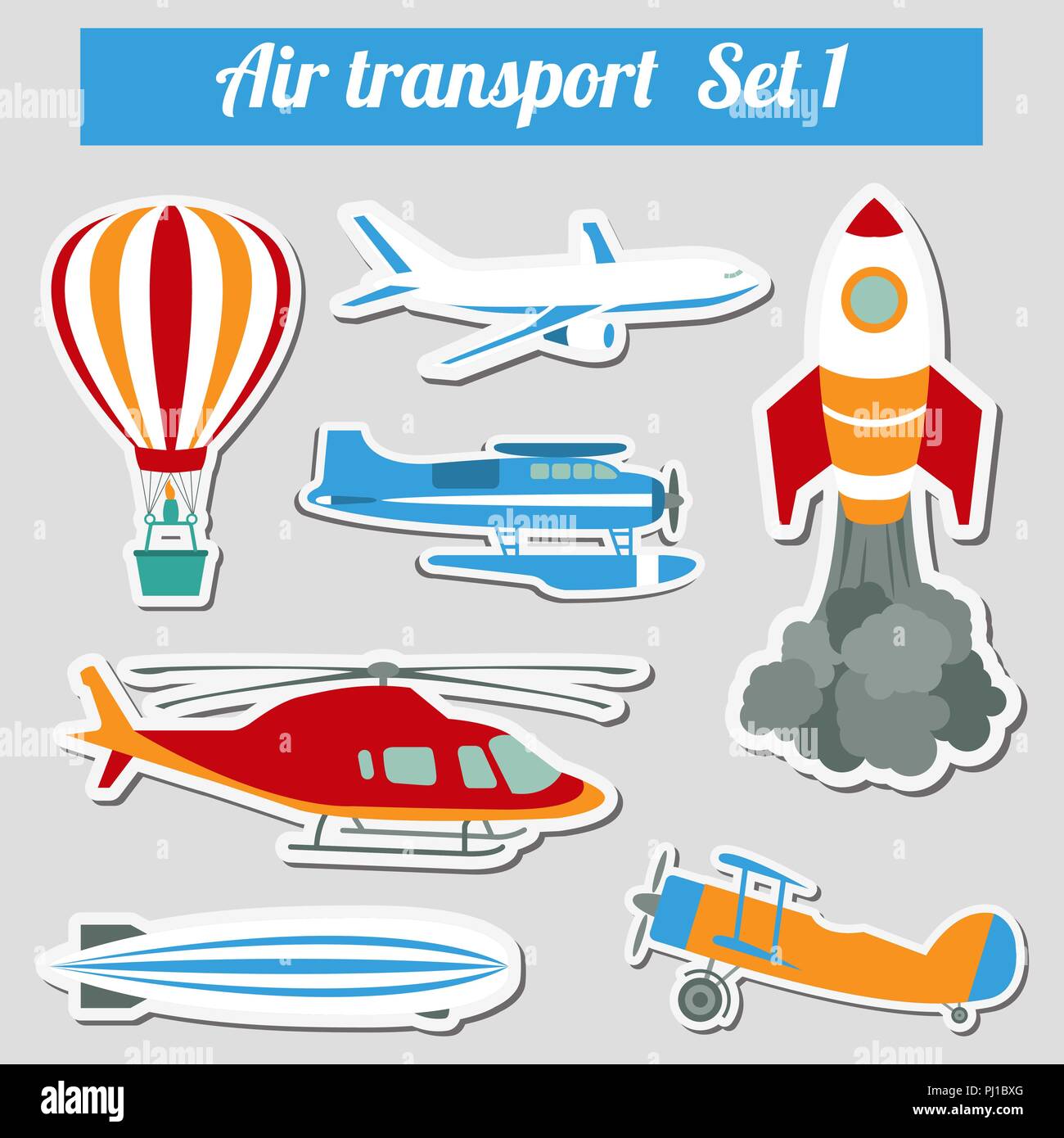 Public transportation, air transportation. Icon set. Vector ...