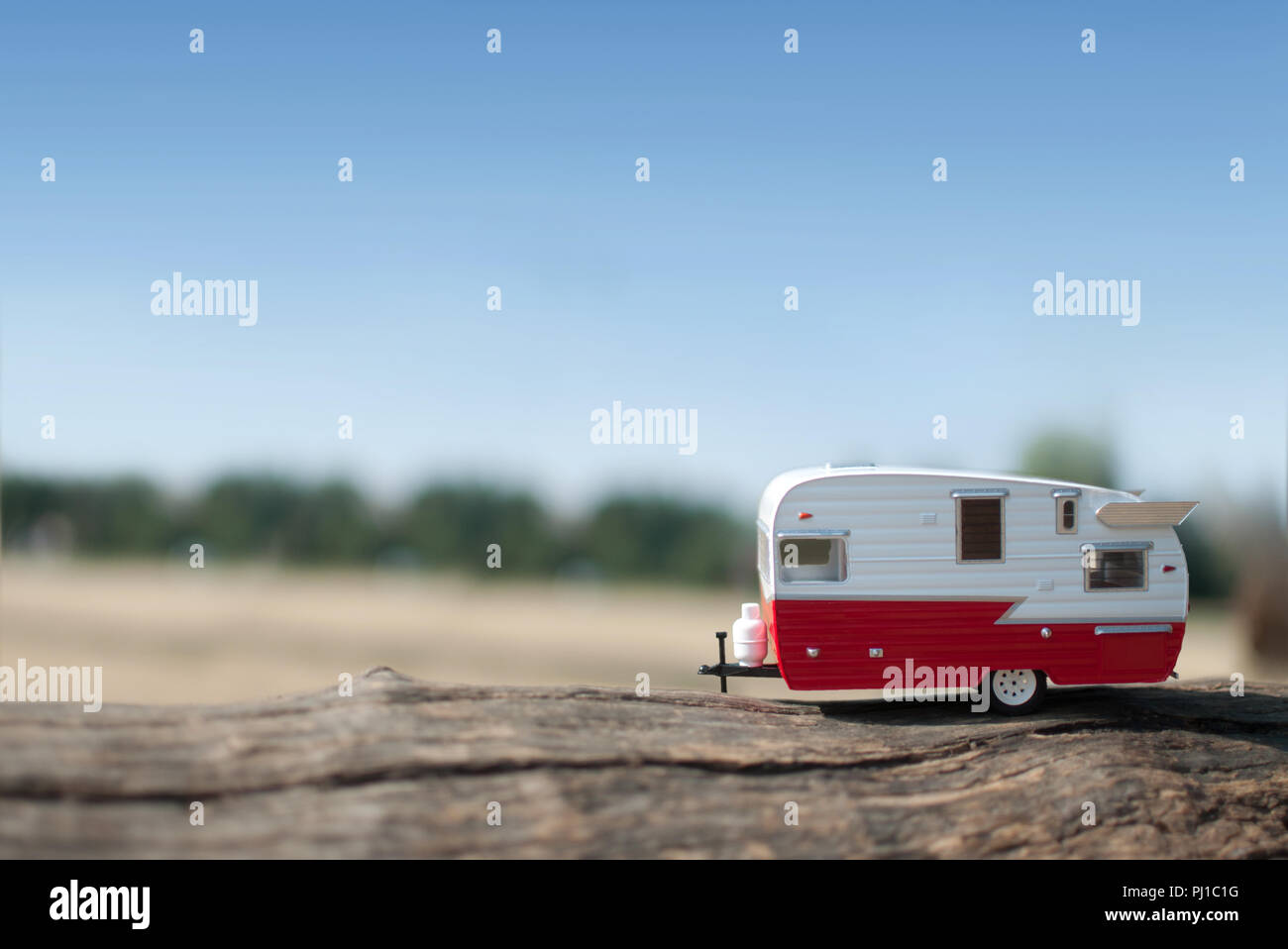 Camper van with views of the countryside Stock Photo - Alamy