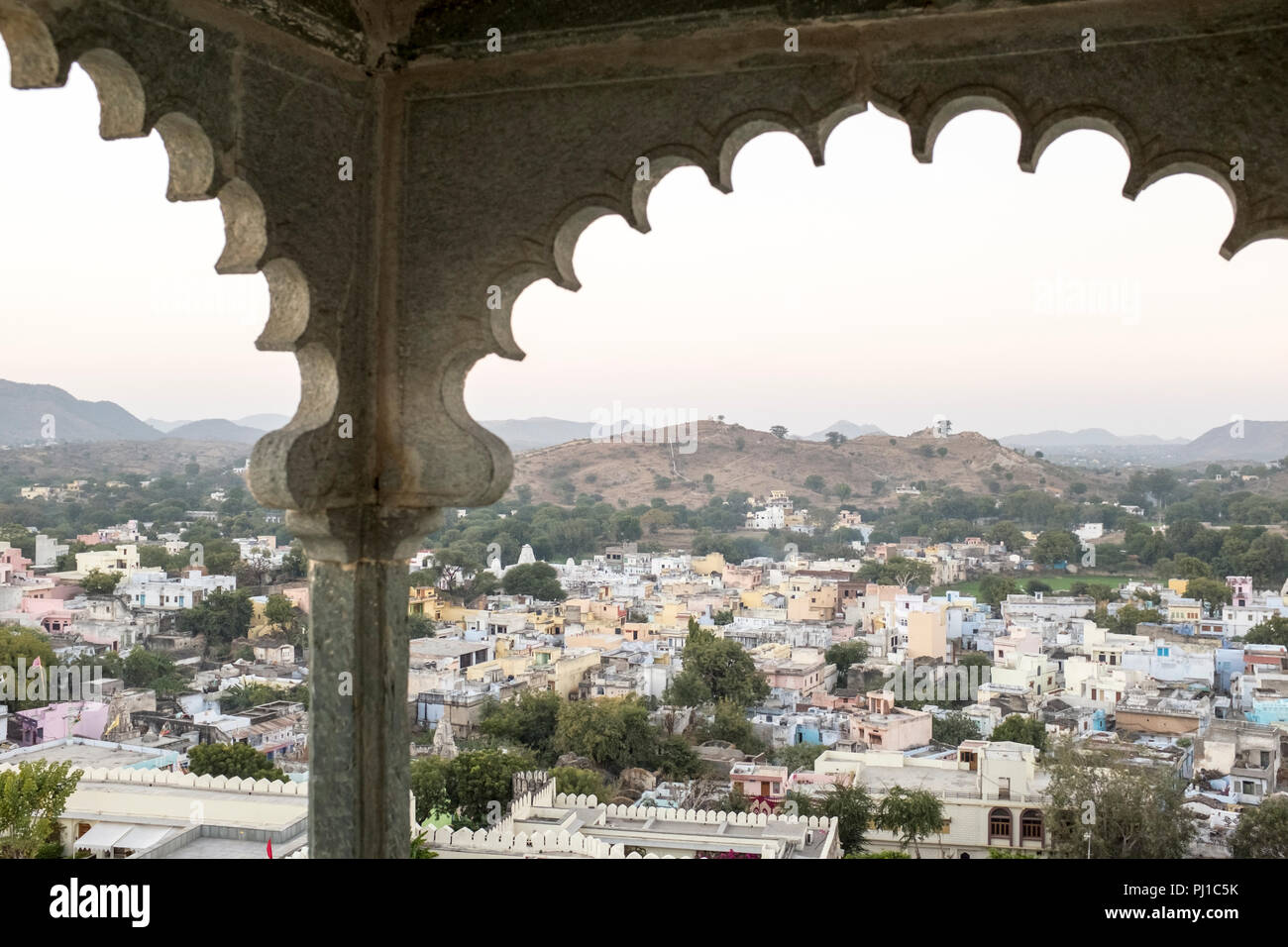 View of Delwara village from the balcony of the RAAS Devigarh boutique ...