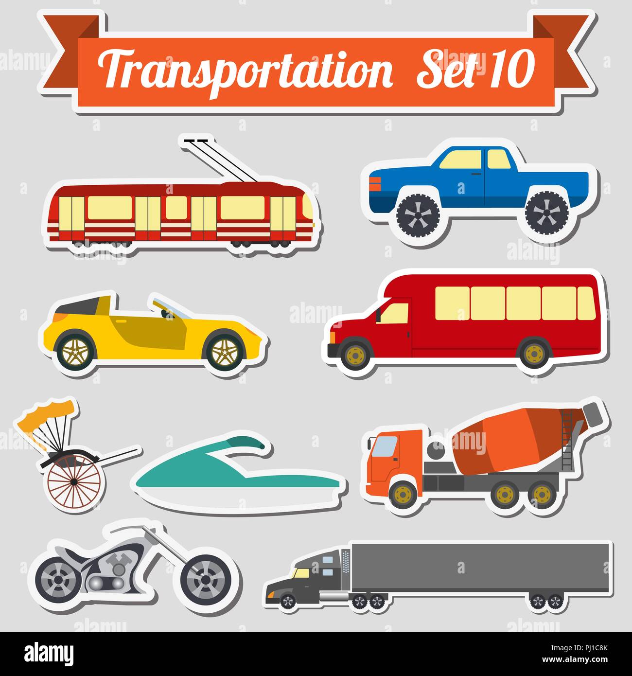 Set of all types of transport icon for creating your own infographics ...
