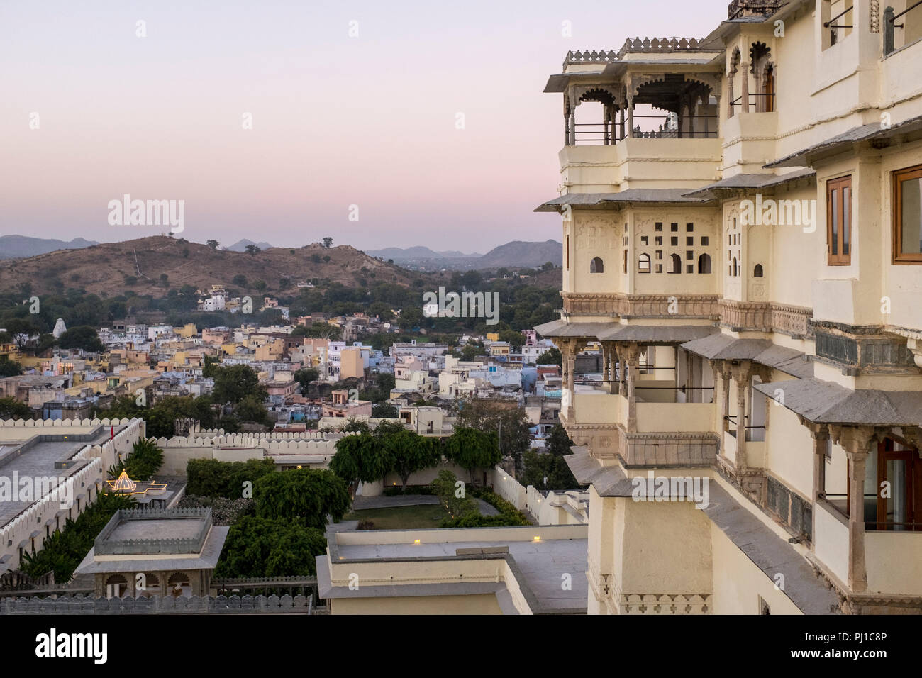 Exterior architectural detail of the RAAS Devigarh boutique hotel ...