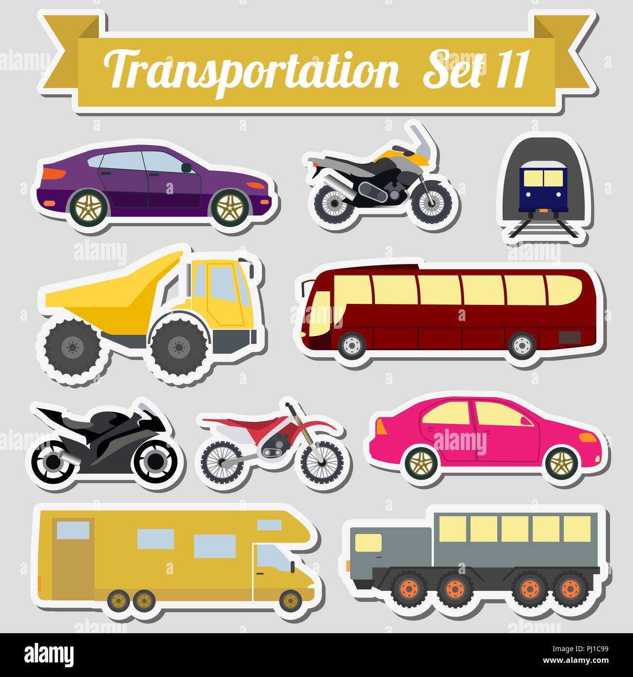 Set of all types of transport icon for creating your own infographics ...