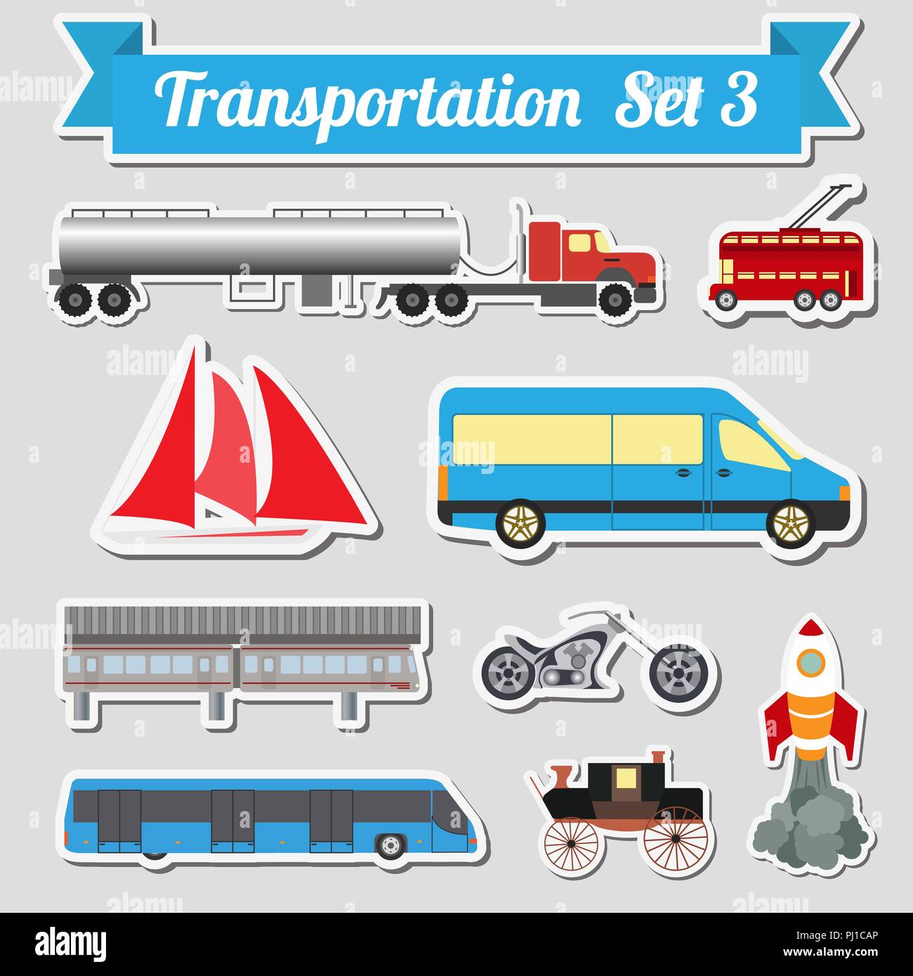 Set of all types of transport icon for creating your own infographics ...