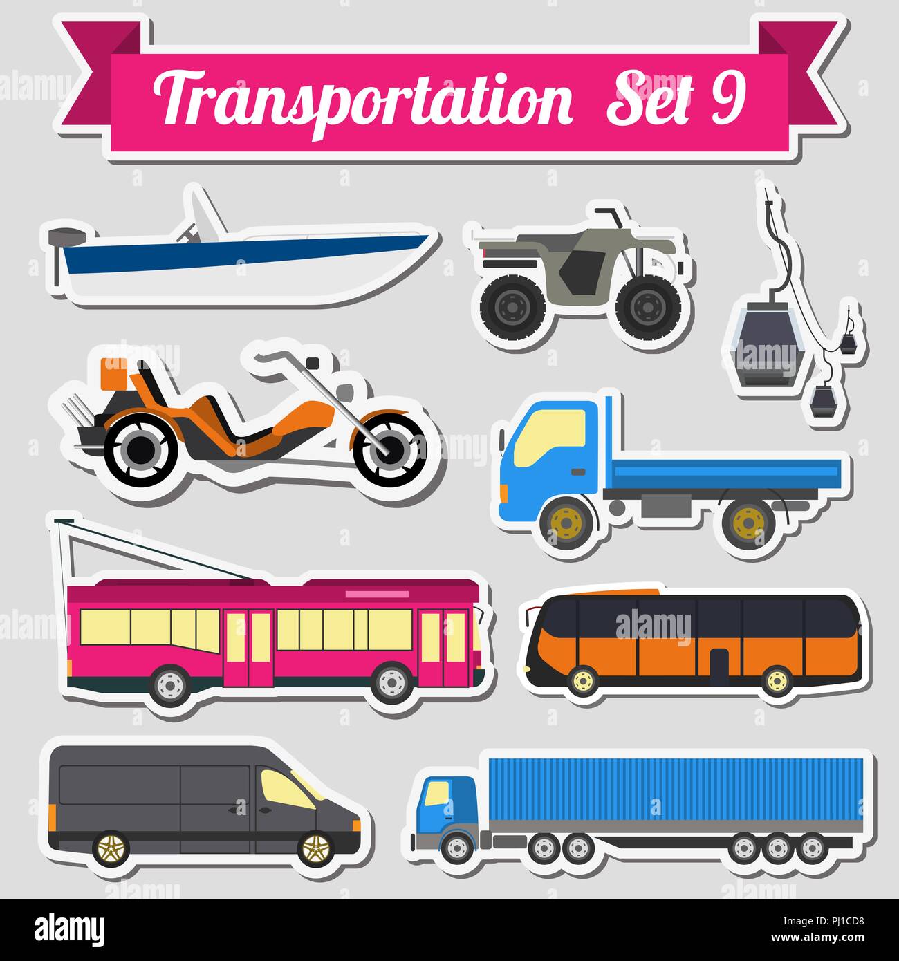 Set of all types of transport icon for creating your own infographics ...