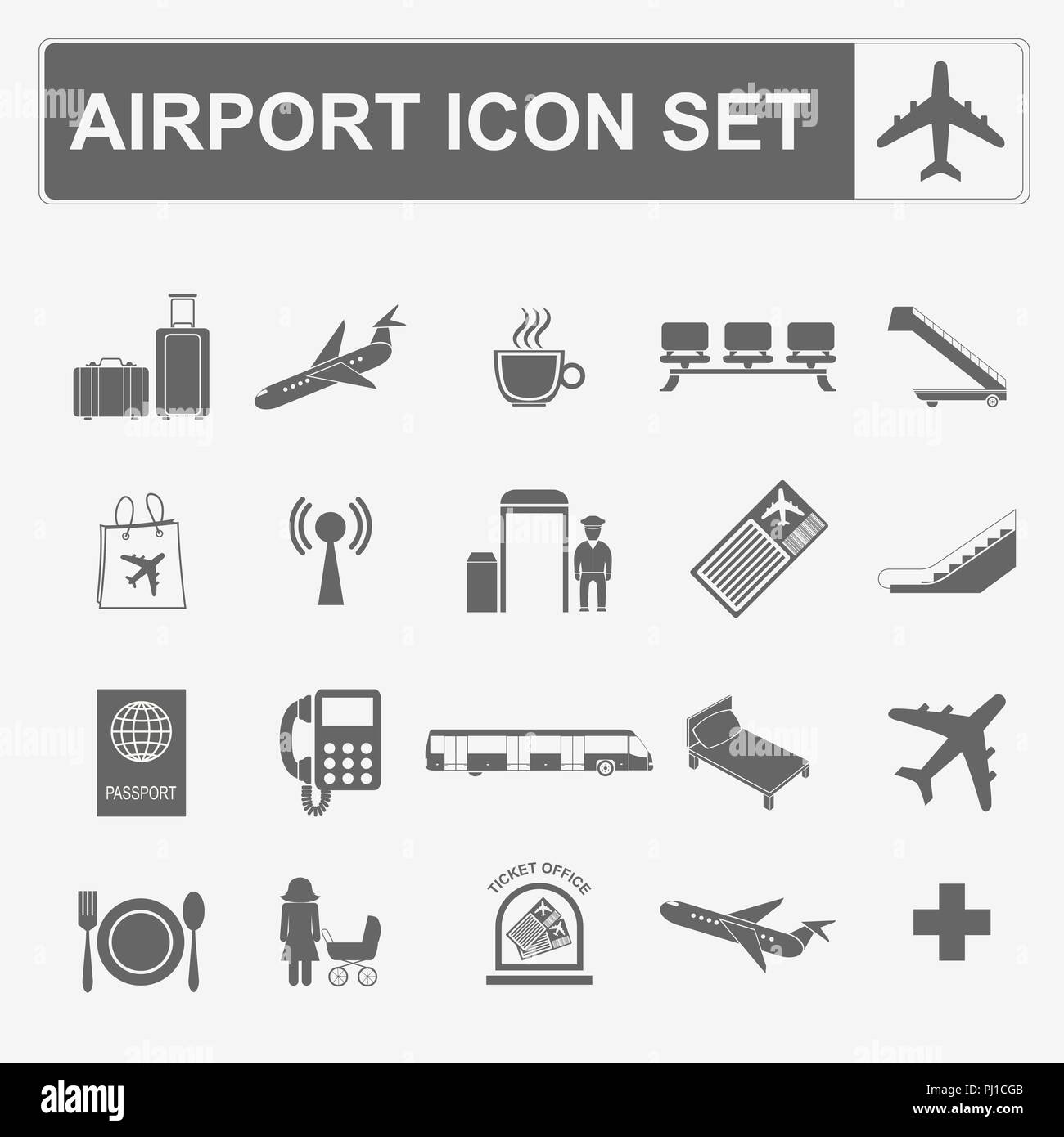 Airport vector vectors hi-res stock photography and images - Alamy