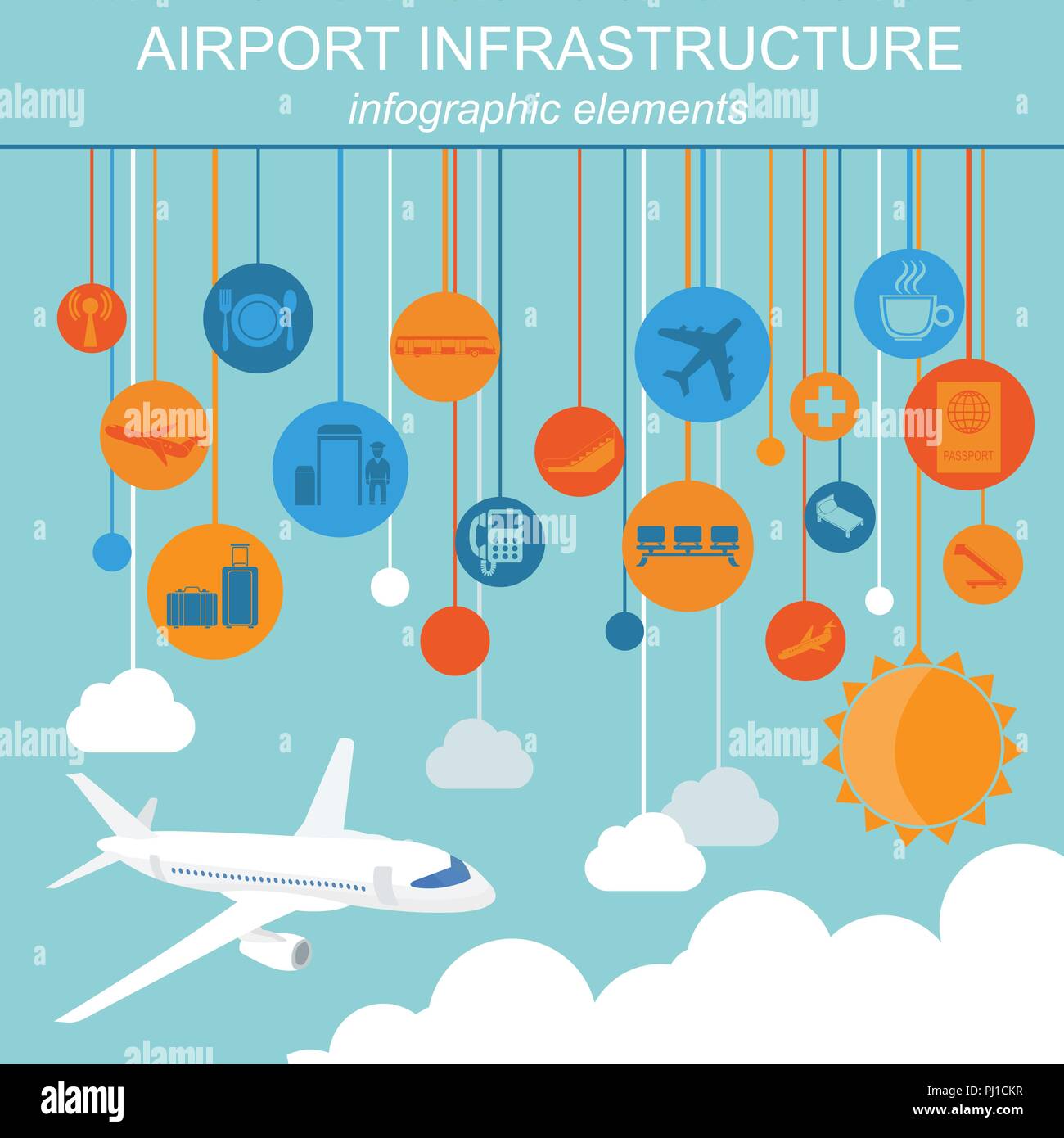 Airport, air travel infographic with design elements. Infographic ...