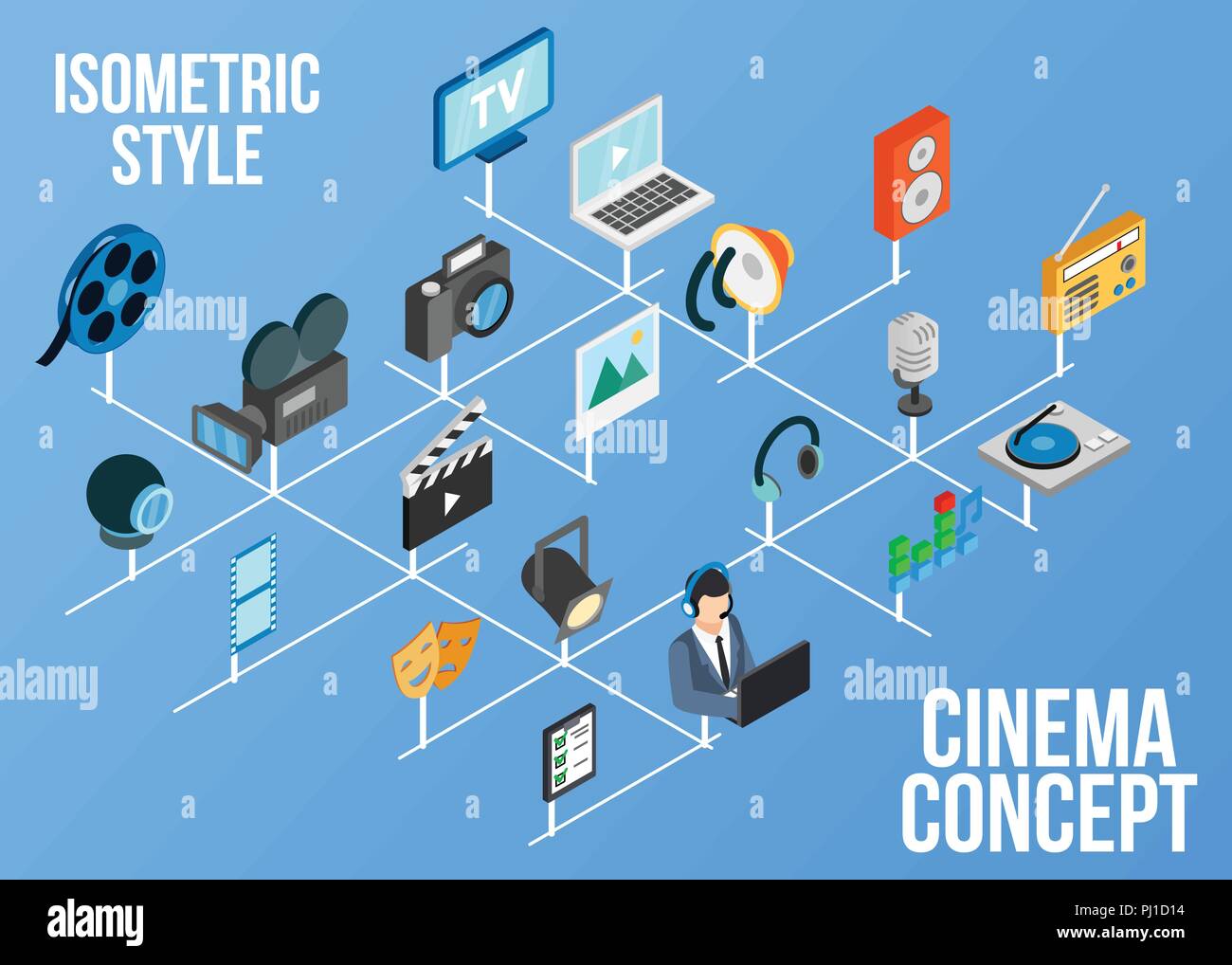 Cinema screening room Stock Vector Images - Alamy