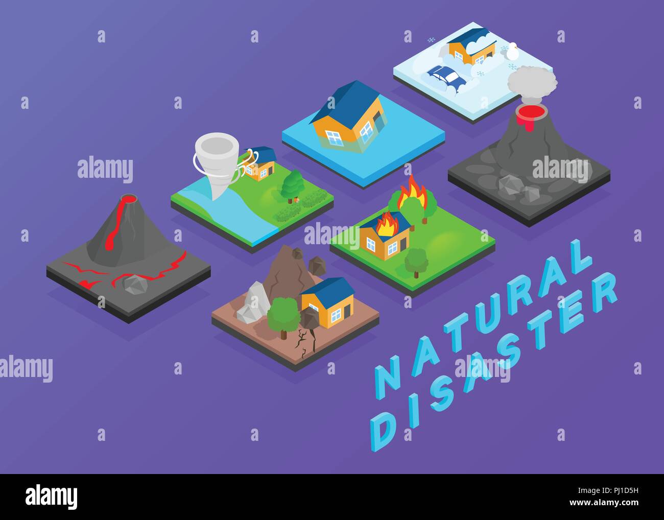 Wildfire on mountain house Stock Vector Images - Alamy