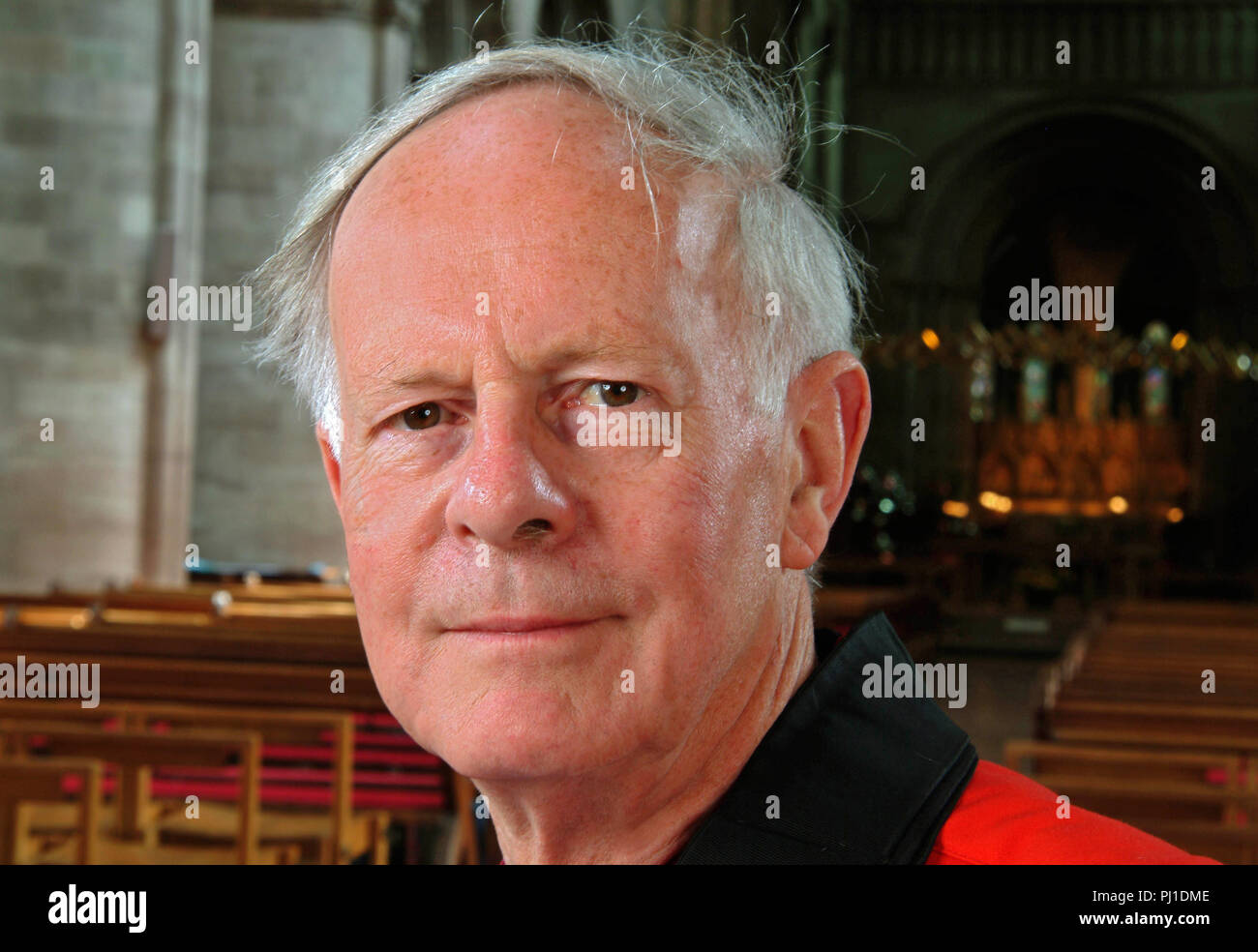 Right Reverend John Oliver, the retired Bishop of Hereford, in Hereford ...