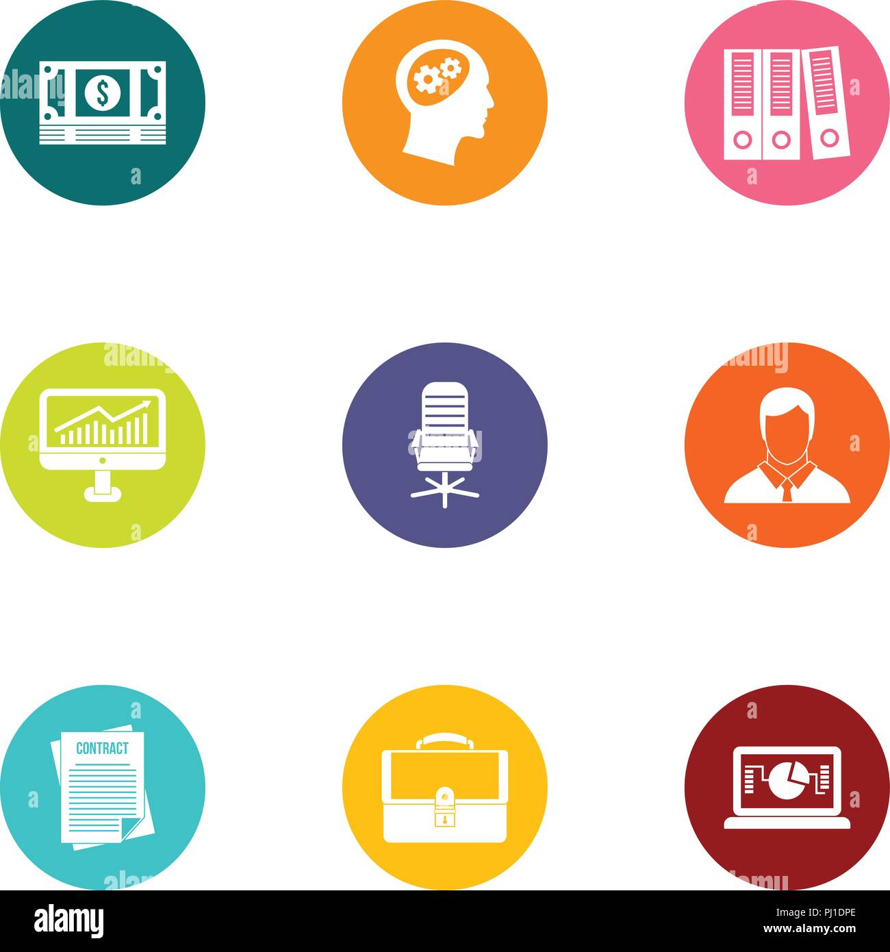 Insertion icons set, flat style Stock Vector Image & Art - Alamy