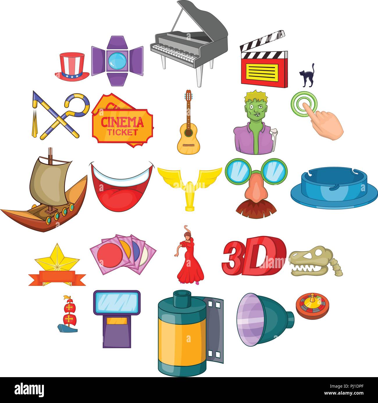 Picture show icons set, cartoon style Stock Vector Image & Art - Alamy