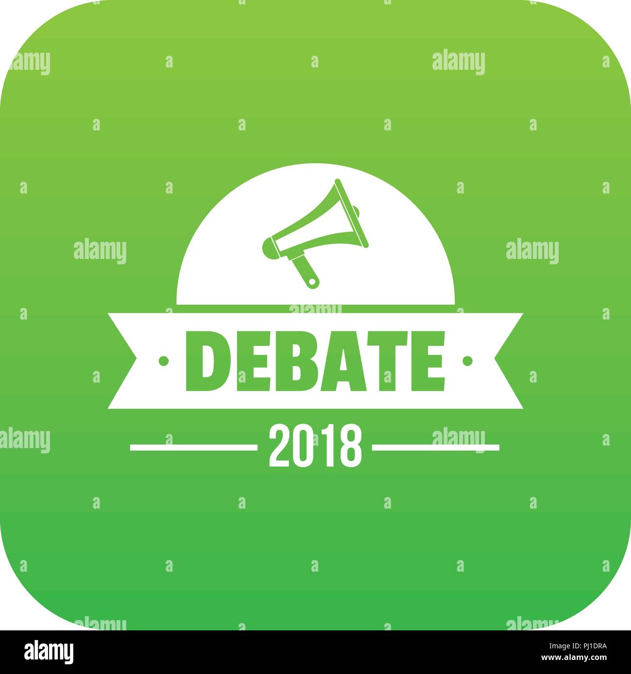 Debate icon green vector Stock Vector Image & Art - Alamy