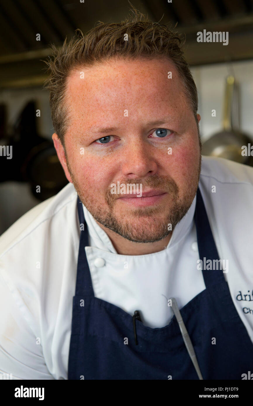 Chris Eden a Michelin starred chef at the Driftwood Hotel, Cornwall, UK ...