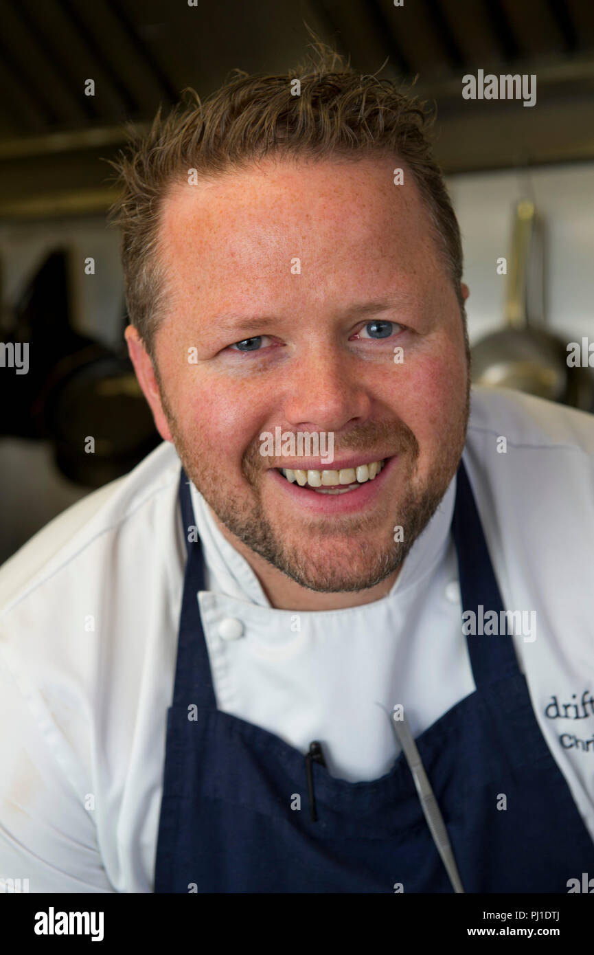 Chris Eden a Michelin starred chef at the Driftwood Hotel, Cornwall, UK ...