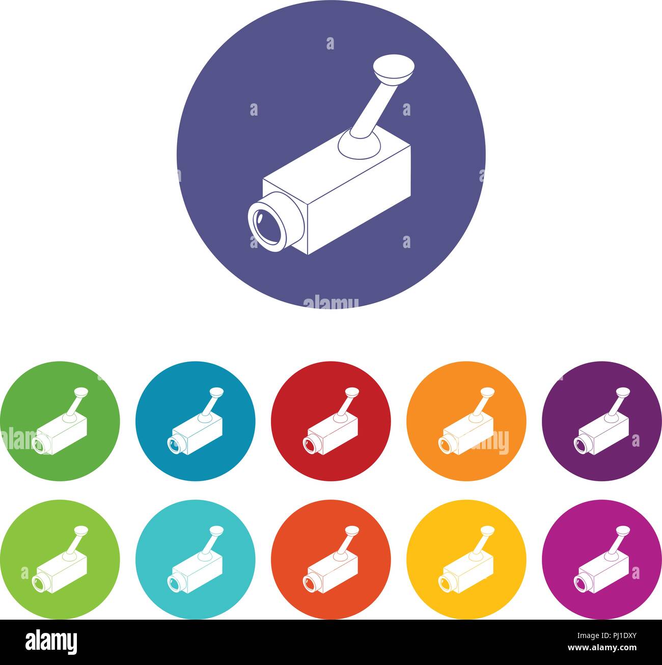 Security camera icons set vector color Stock Vector Image & Art - Alamy