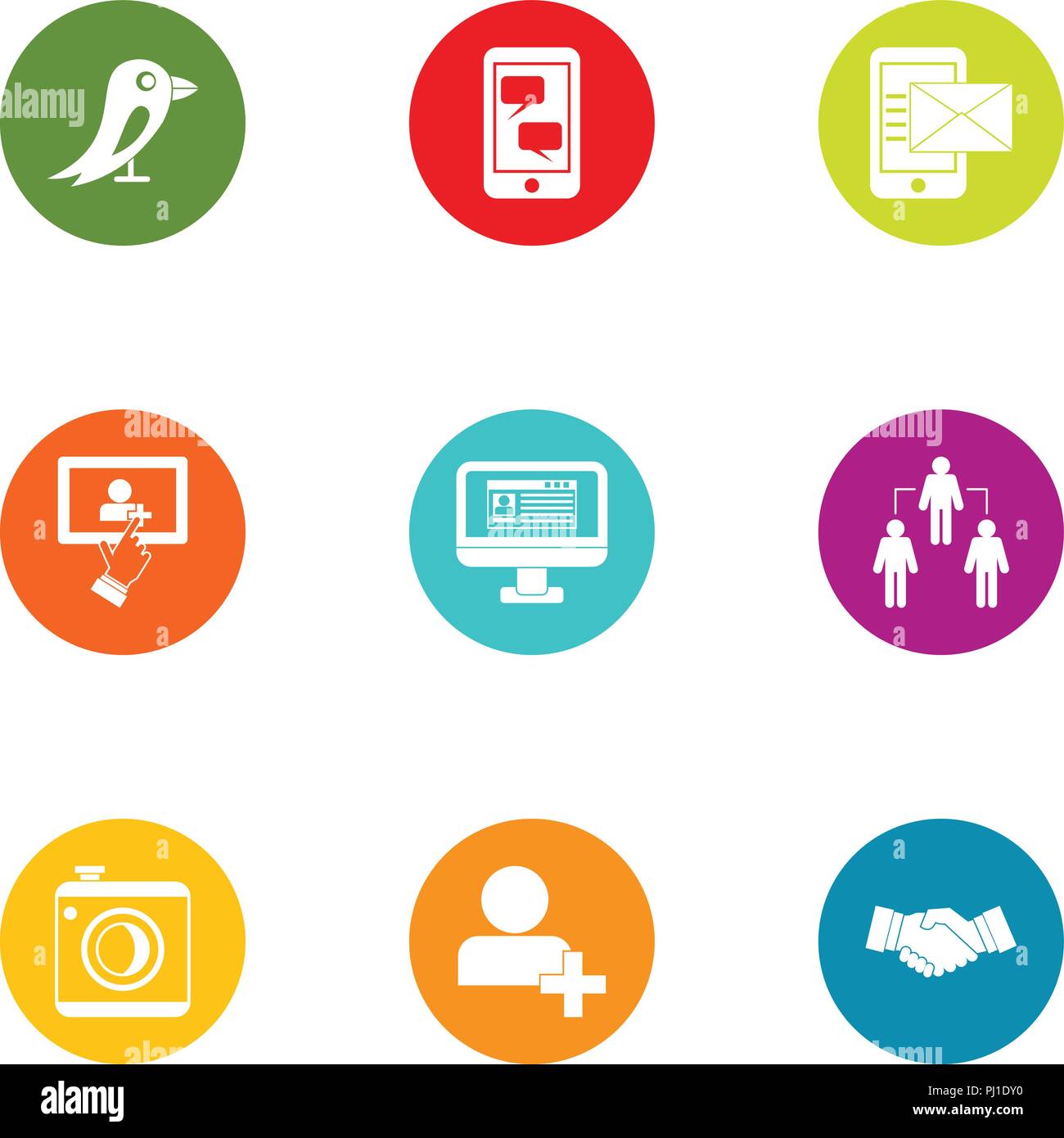 Imagery icons set, flat style Stock Vector Image & Art - Alamy