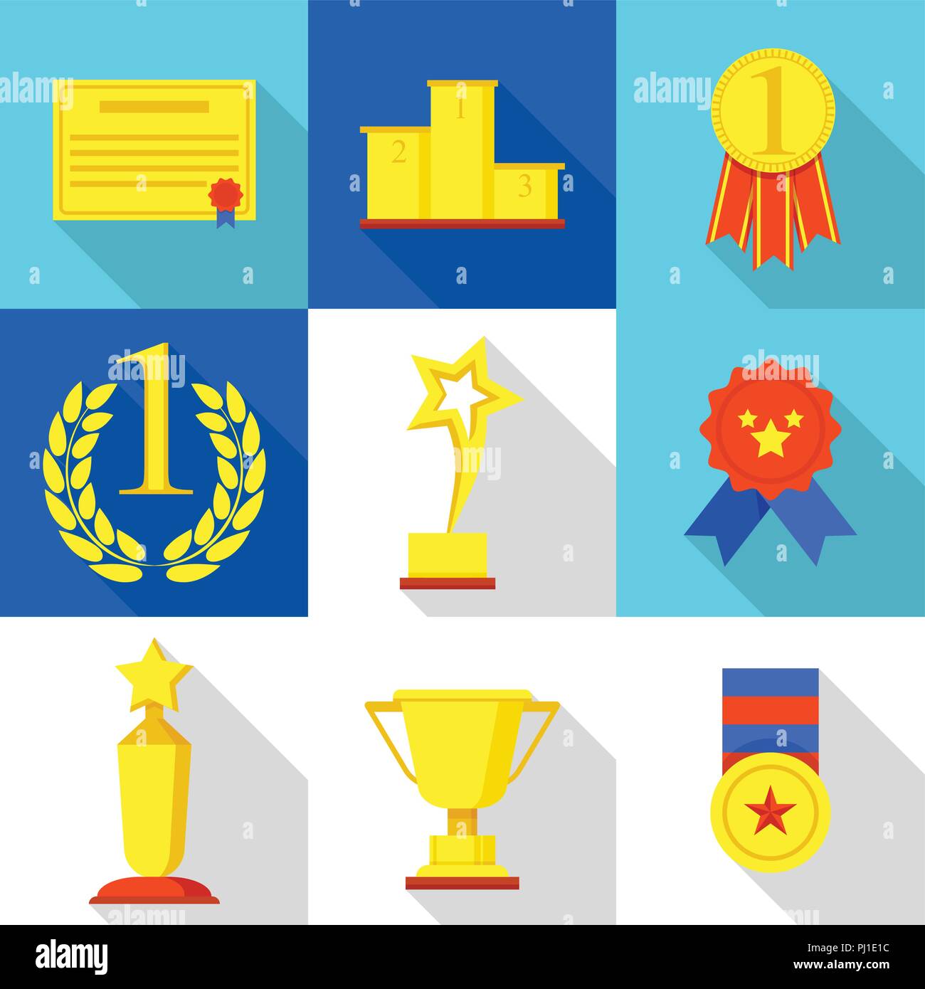 School award icons set, flat style Stock Vector Image & Art - Alamy