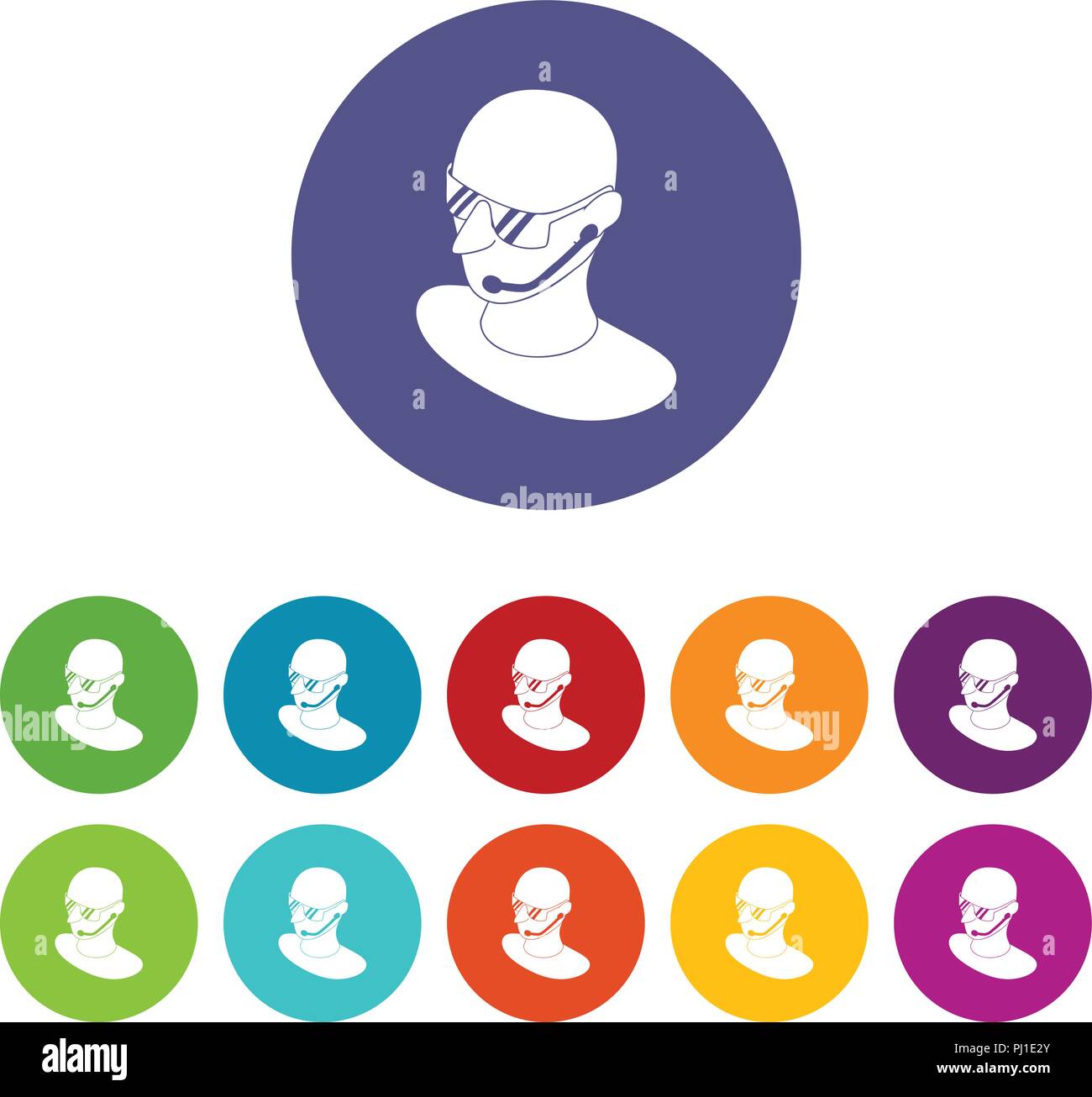 Security man icons set vector color Stock Vector Image & Art - Alamy