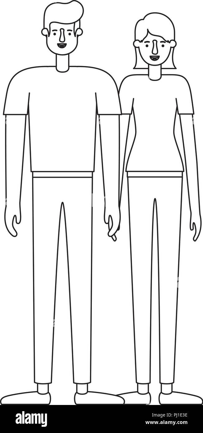 couple avatar characters icons Stock Vector Image & Art - Alamy