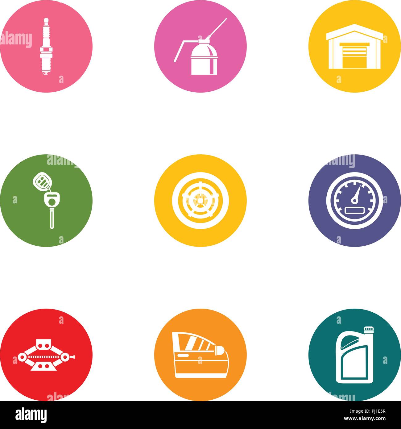 Machine overhaul icons set, flat style Stock Vector Image & Art - Alamy