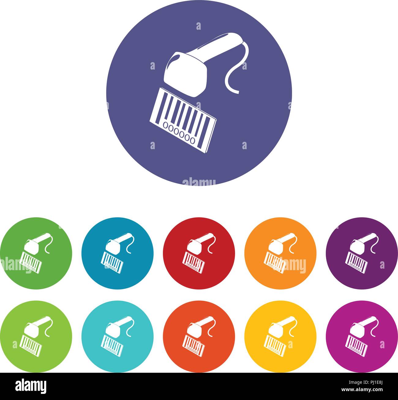 Market code scanner icons set vector color Stock Vector Image & Art - Alamy
