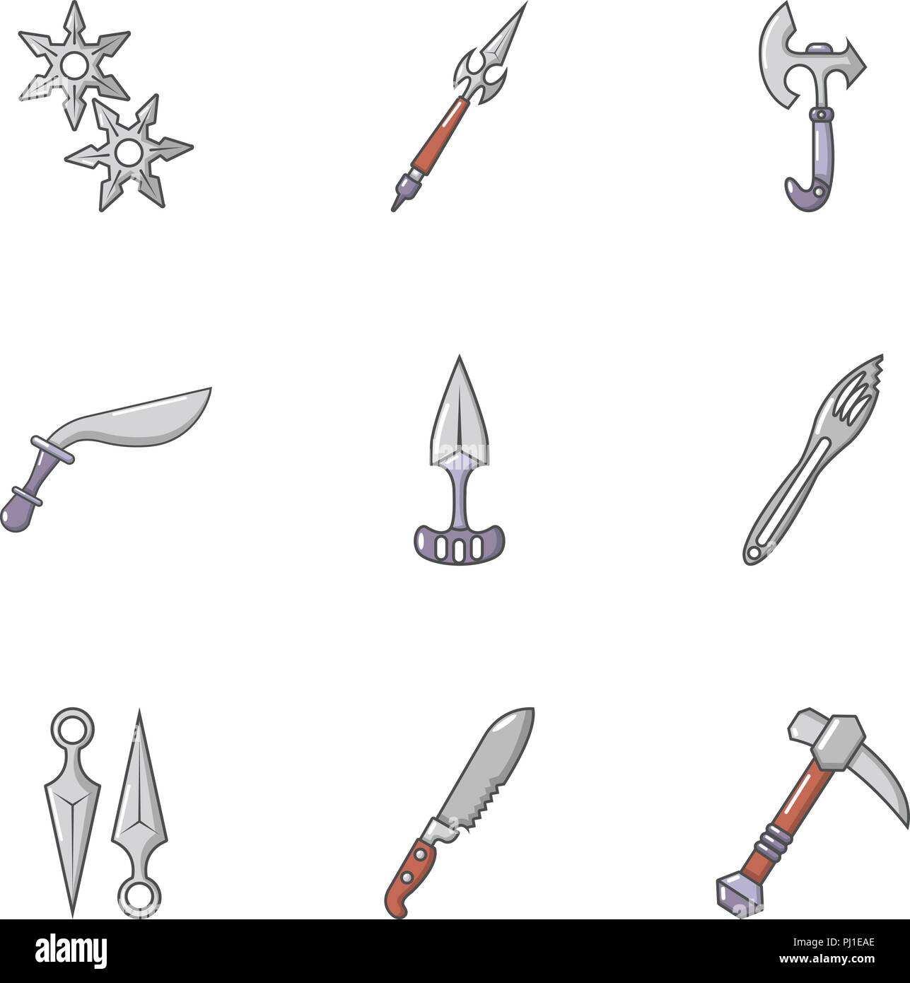 Arsenal icons set, cartoon style Stock Vector Image & Art - Alamy