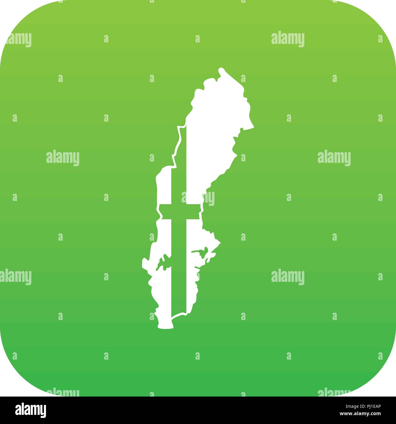 Map of Sweden icon digital green Stock Vector Image & Art - Alamy